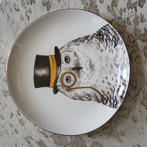 West Elm | Dining | Rachel Kozlowski X West Elm Dapper Owl Gold Rim ...